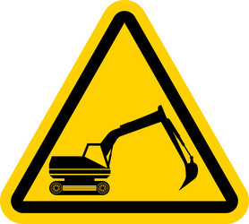 Warning Excavator Signs Vector Images (over 990)