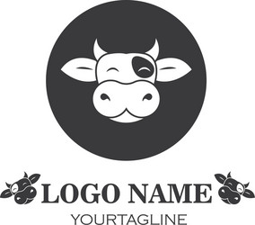 Cow logo template Royalty Free Vector Image - VectorStock