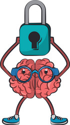Human brain intelligence and creativity cartoons Vector Image