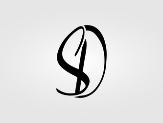 Initial sd letter logo design template abstract Vector Image
