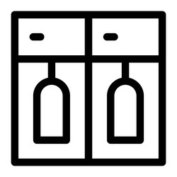 Locker for firefighter gear storage Royalty Free Vector