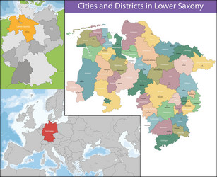 Lower saxony germany Royalty Free Vector Image