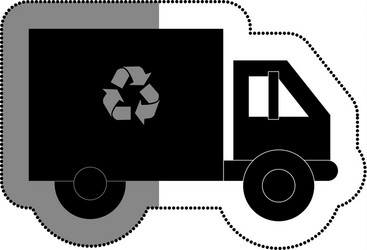 Recycle truck isolated icon Royalty Free Vector Image