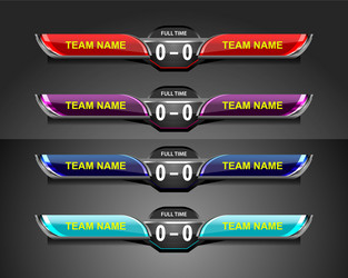 Scoreboard design elements Royalty Free Vector Image