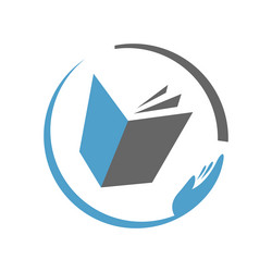 Circle style books logo icon for bookkeeping Vector Image