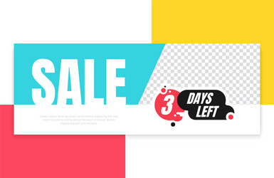Three days left icon 3 days to go Royalty Free Vector Image