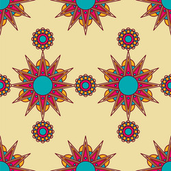 Abstract flowers seamless pattern Royalty Free Vector Image