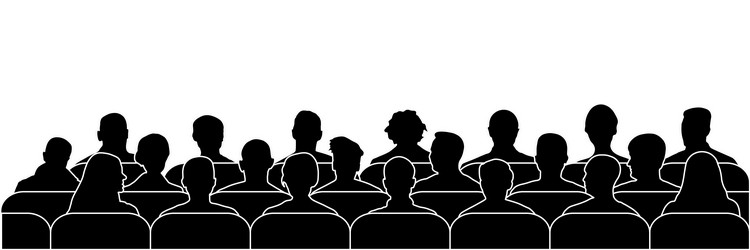 Crowd people in auditorium audience cinema Vector Image