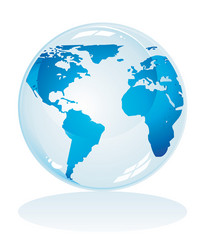 Isolated earth on white background Royalty Free Vector Image