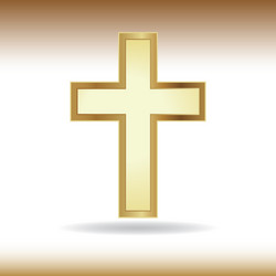 Gold cross Royalty Free Vector Image - VectorStock