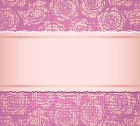Pink ornate vintage wedding card background Vector Image
