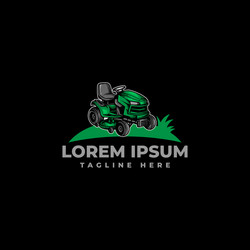 Lawn mower store sign logo icon Royalty Free Vector Image
