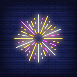 Fireworks neon sign Royalty Free Vector Image - VectorStock