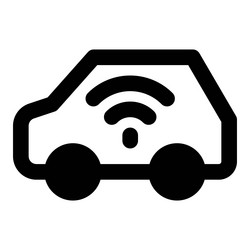 Car with smart features and wifi connectivity Vector Image