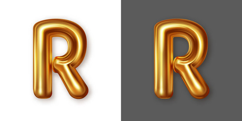 Elegant letter r graceful royal style Royalty Free Vector