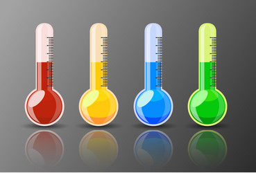 Shiny thermometer set Royalty Free Vector Image