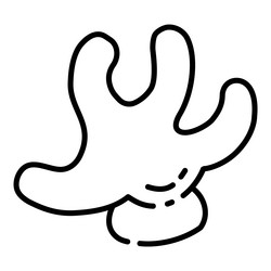 Catch cartoon hand gesture flat icon isolated Vector Image
