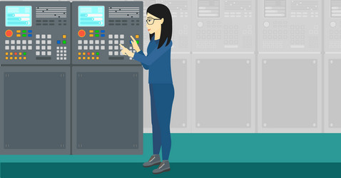 Engineer Standing Near Control Panel Vector Images (69)