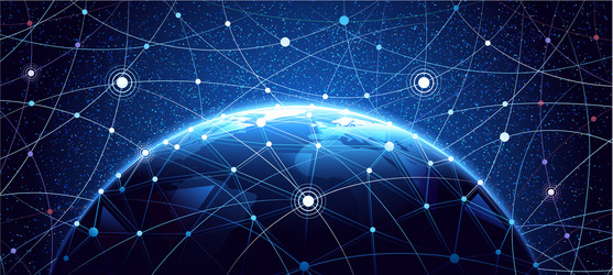 Global connection abstract background Royalty Free Vector