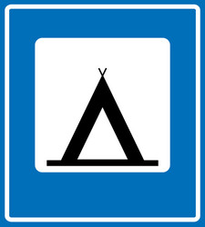 Blue parking sign on Royalty Free Vector Image