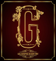 Fonts G Letter Retro Text Vector Images (over 390)