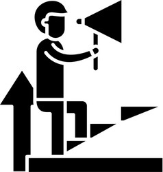 Personal development black icon sign Royalty Free Vector