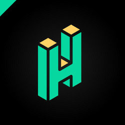 Isometric letter h logo abstract and simple Vector Image