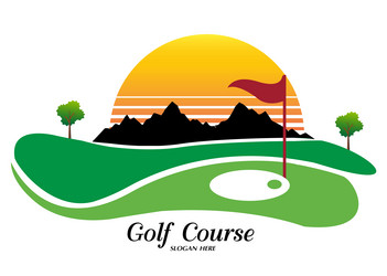 Golf course logo Royalty Free Vector Image - VectorStock