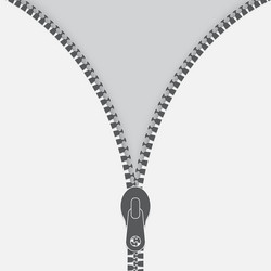 Jacket zipper icon simple style Royalty Free Vector Image