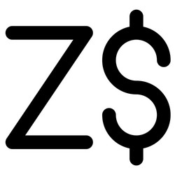 Zimbabwean dollar coin official currencies Vector Image