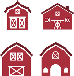 Wooden barn icon cartoon Royalty Free Vector Image