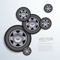 Truck wheels set Royalty Free Vector Image - VectorStock