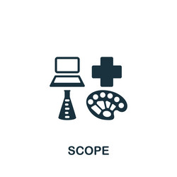 Scope icon monochrome simple sign from Royalty Free Vector