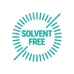Solvent free product badge icon Royalty Free Vector Image
