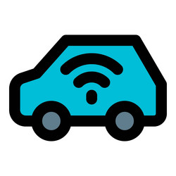Car with smart features and wifi connectivity Vector Image