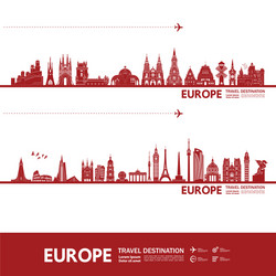 Travel europe word text creative design Royalty Free Vector