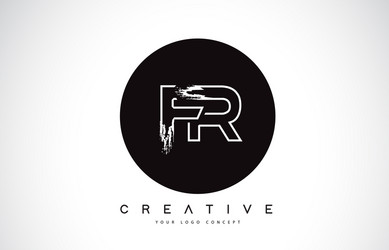 Fr vibrant creative leter logo design Royalty Free Vector