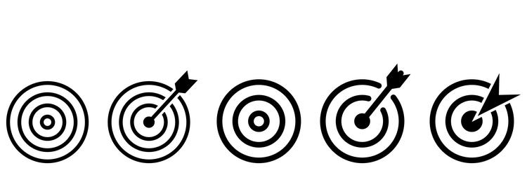 Target icon goal sign isolated on white background