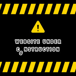 Under construction design tape warning banner Vector Image