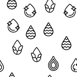 Water wave line in droplet shape set Royalty Free Vector