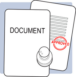 Approved document concept Royalty Free Vector Image