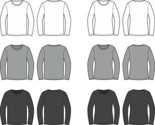 Mans jumper front and back Royalty Free Vector Image