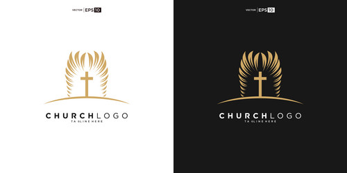 Church logo design inspiration church logo Vector Image