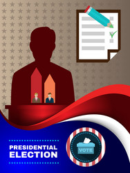 Usa election voting map Royalty Free Vector Image