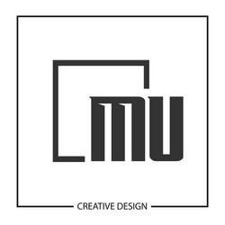 Initial letter mu logo template design Royalty Free Vector