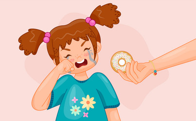 Children cry for sweetness Royalty Free Vector Image
