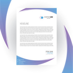 Corporate wavy letterhead design Royalty Free Vector Image