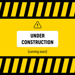Under construction design tape warning banner Vector Image