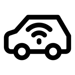 Car with smart features and wifi connectivity Vector Image