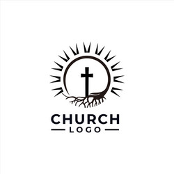 Church logo design inspiration idea concept Vector Image